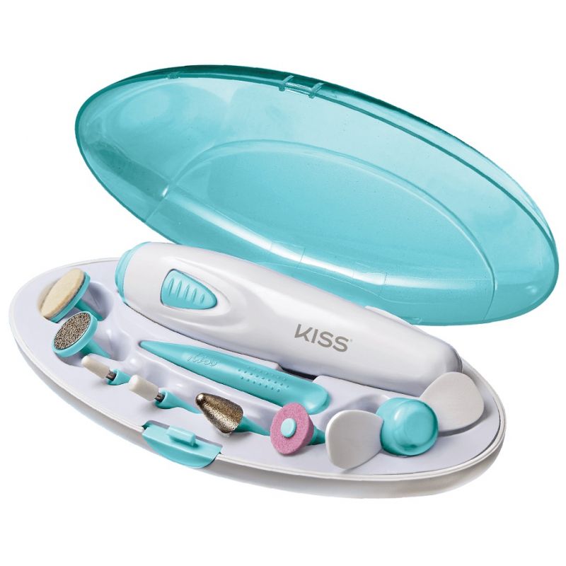 Battery operated nail file store